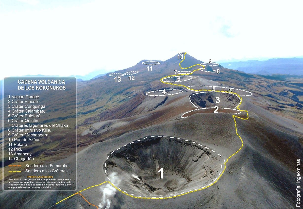 Volcán Puracé, en alerta amarilla: reportan caída de ceniza y cierran ...